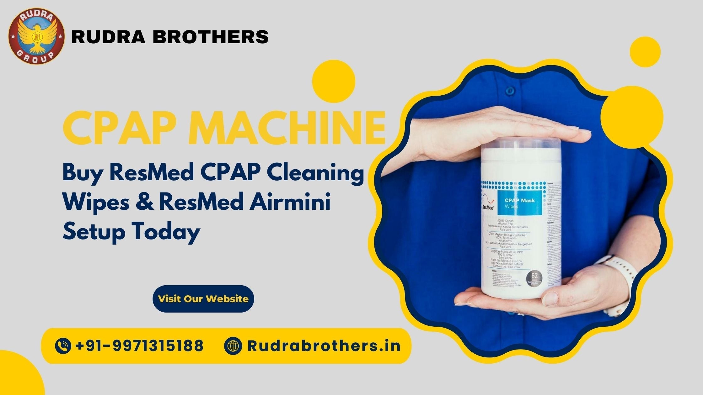 Buy ResMed CPAP Cleaning Wipes & ResMed Airmini Setup Today